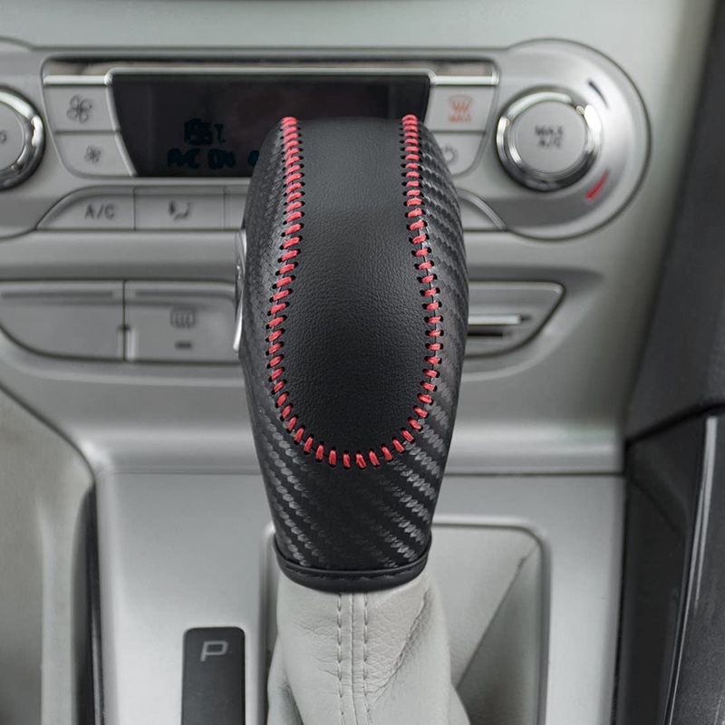 Car PU Carbon Look Gear Shift Knob Cover for Ford EcoSport Escape ...