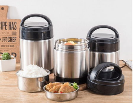 Stainless steel insulated lunch box 2-layer basket to keep the ...