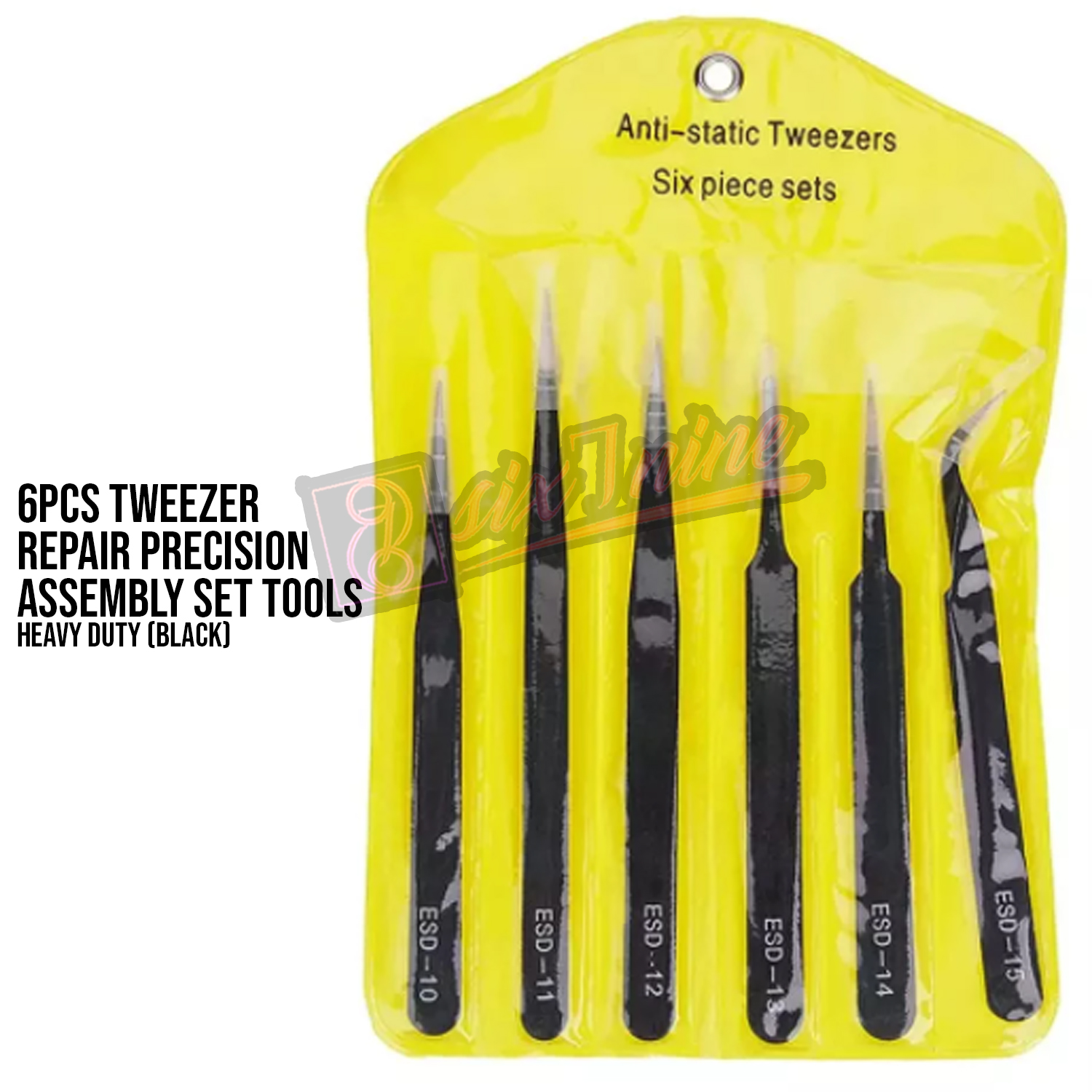 6pcs Tweezer Repair Precision Assembly Set Tool Stainless Steel ...