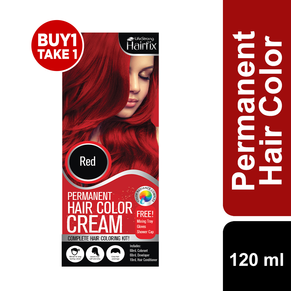 HAIRFIX Permanent Hair Color Cream Red 120ml | Lazada PH