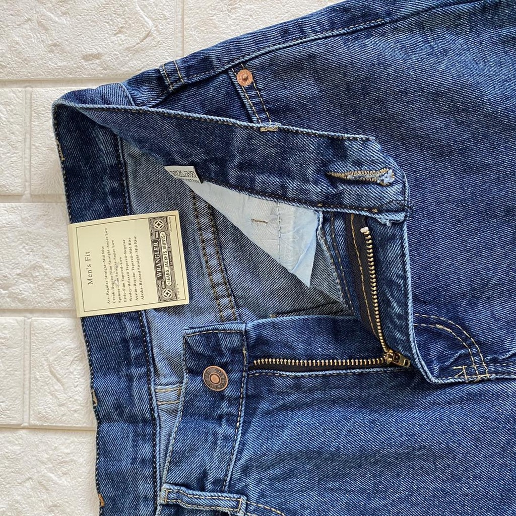 COD Wrangler Acid blue maong jeans silm denim pants for mens | Lazada PH