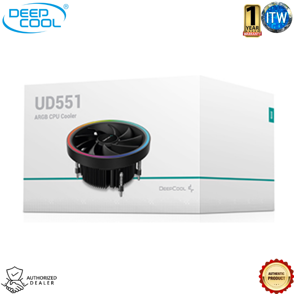 DeepCool UD551 - Addressable RGB LED CPU Air Cooler (R-UD551-BKAMAB-G-1 ...