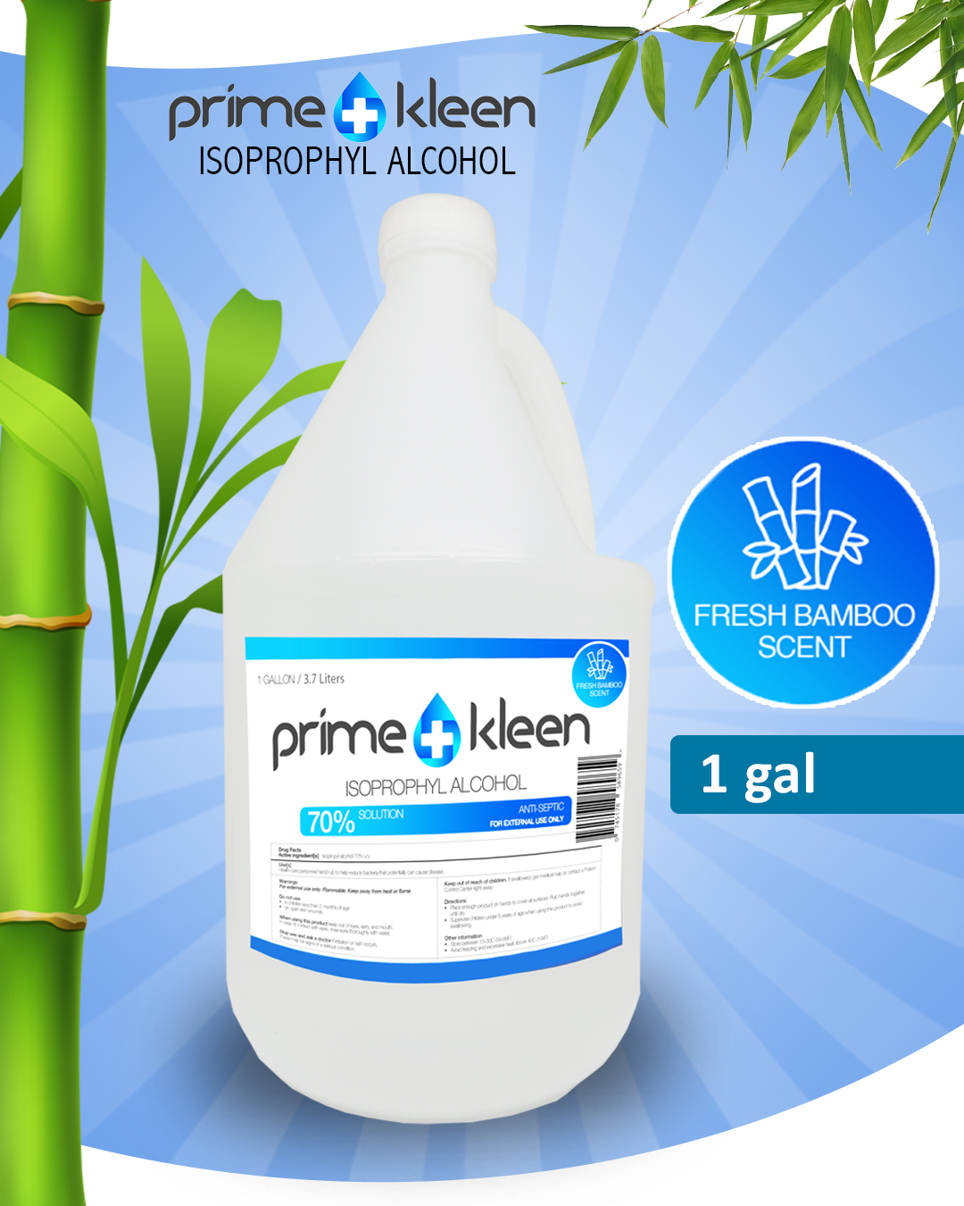PRIME KLEEN ALCOHOL GALLON FRESH BAMBOO W/ MOISTURIZER | Lazada PH