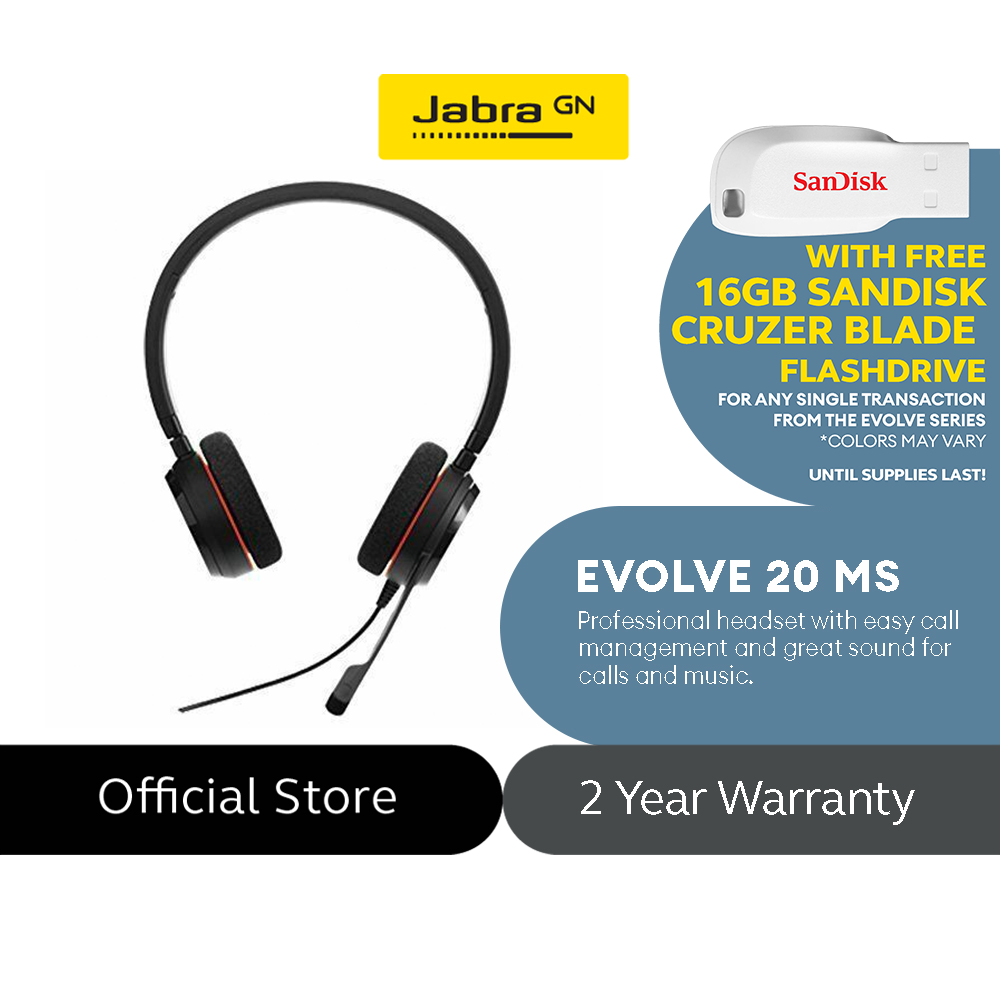 Jabra Evolve 20 MS Stereo USB Type C Headset | Lazada PH