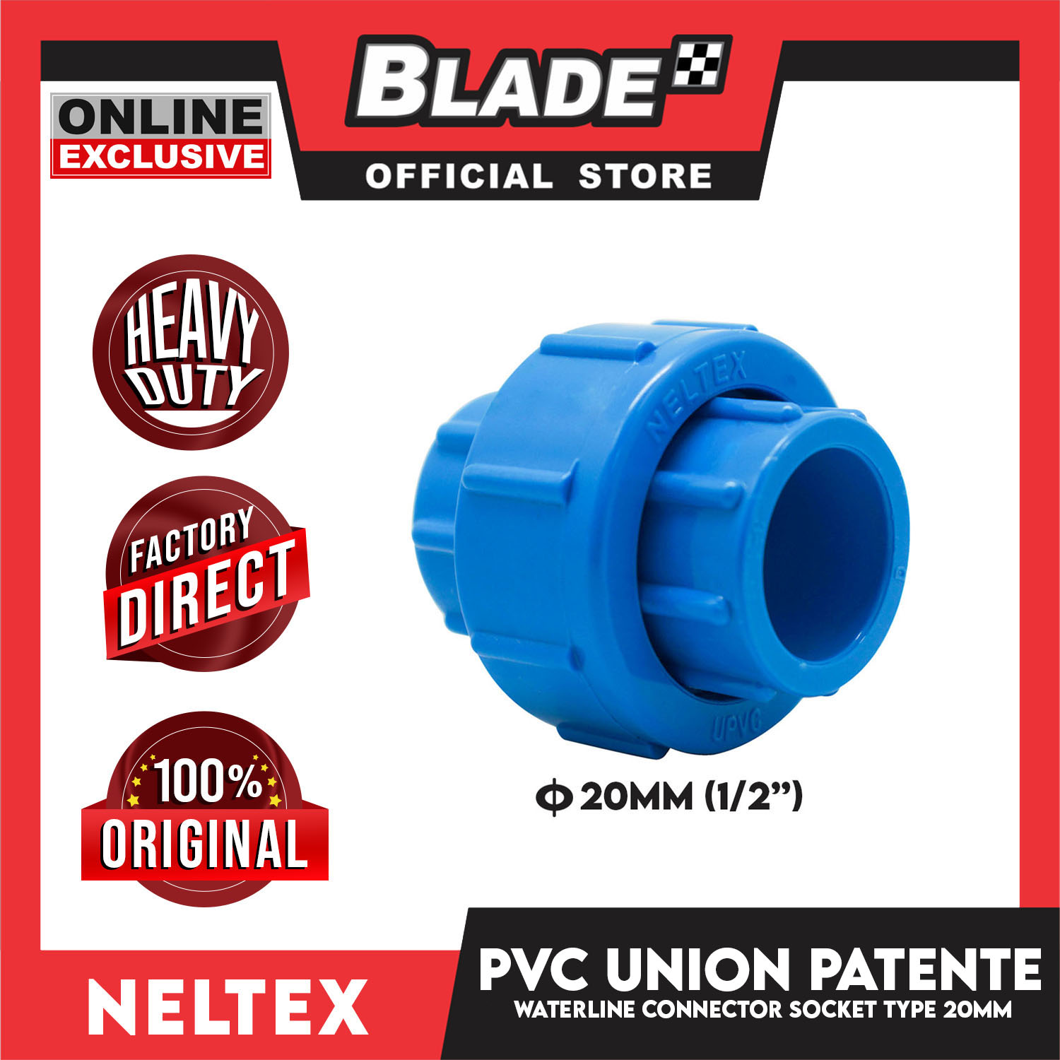Neltex PVC Union Patente Socket Type 20mm (1/2") For Waterline Live ...