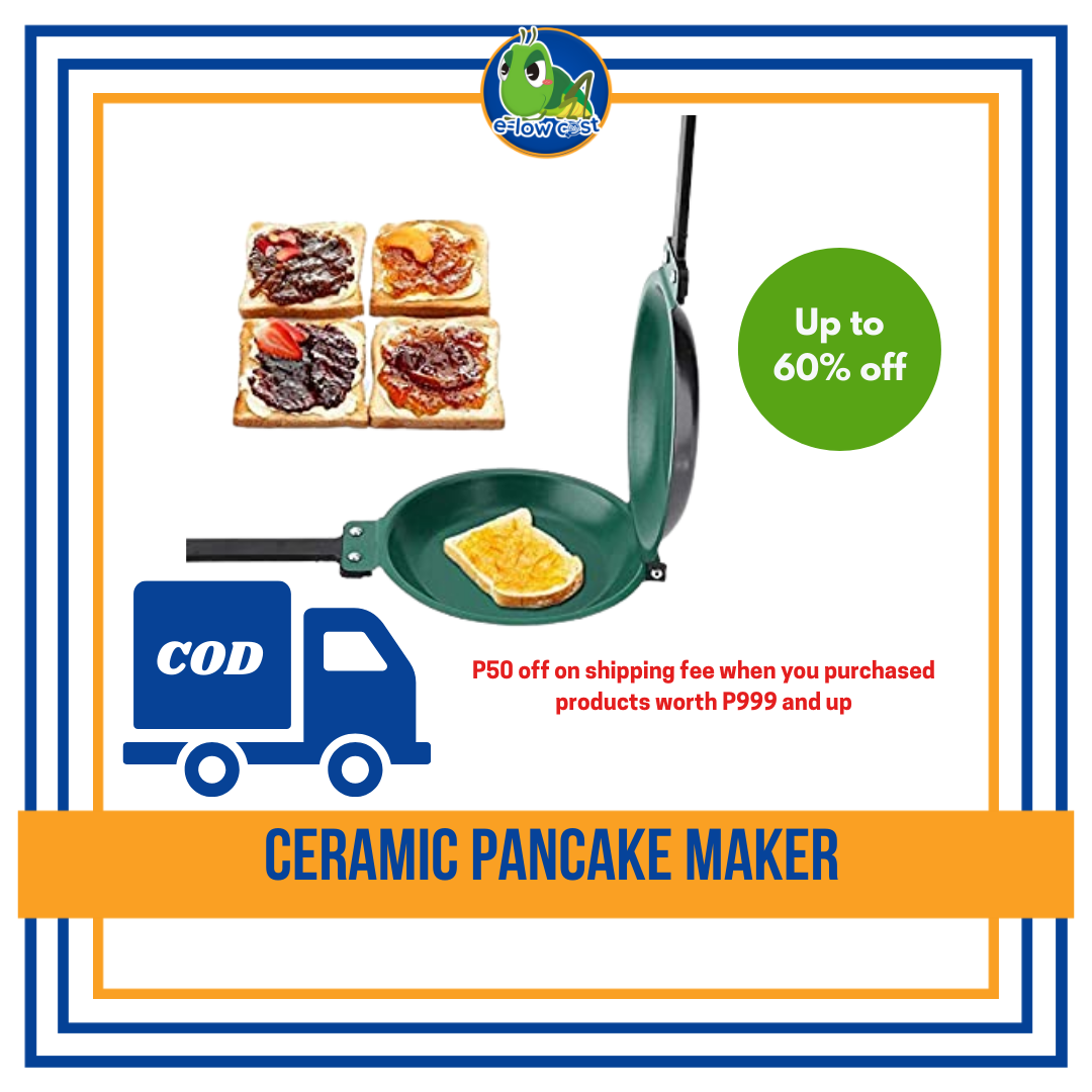 e-low cost Double Side Frying Pan Non-Stick Flip Pan Ceramic Pancake ...