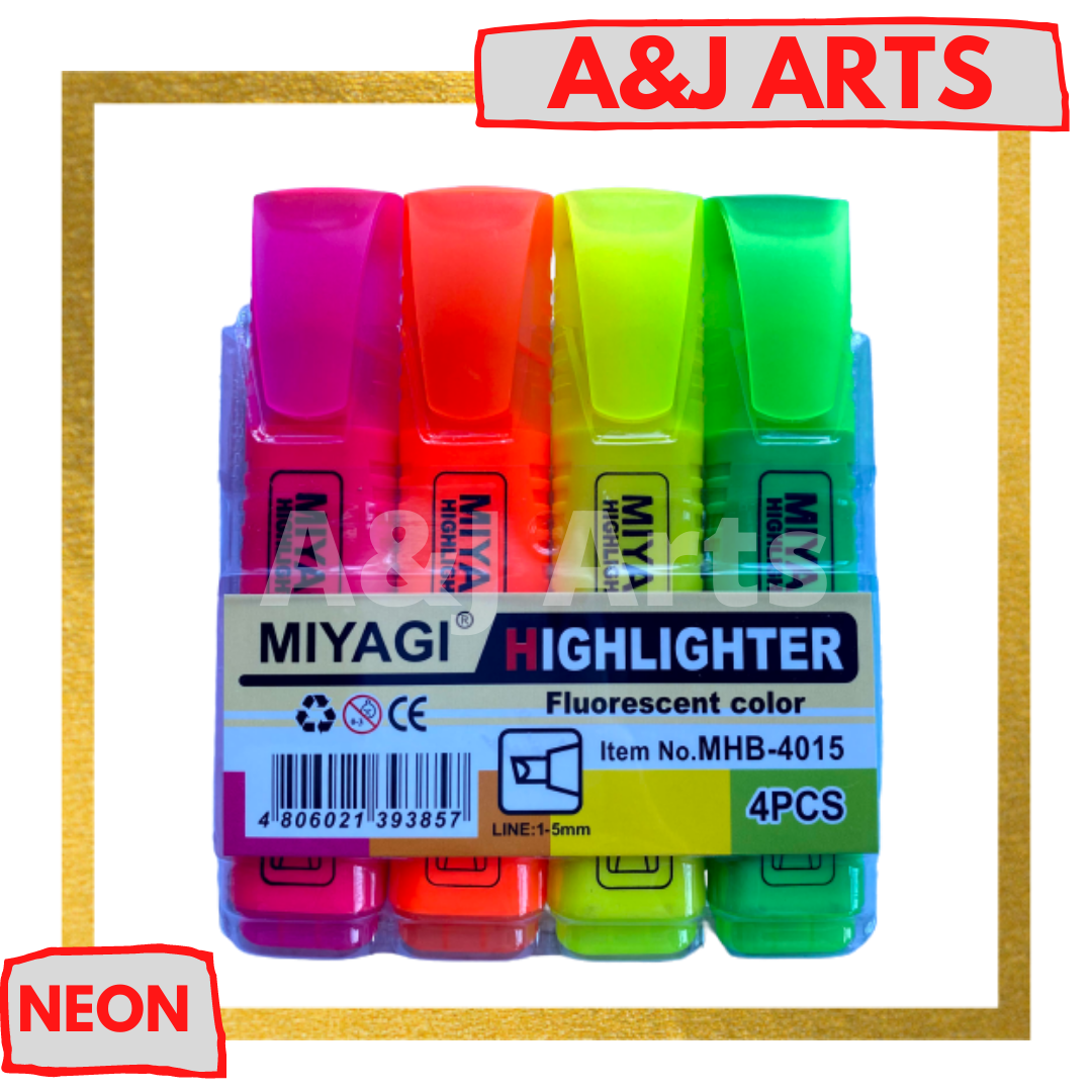 Highlighter Set Neon Highlighter Pastel Highlighter Miyagi Highlighter ...