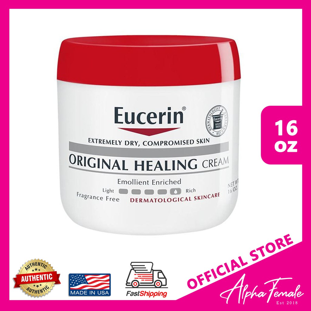 Eucerin Original Healing Rich Cream for Very Dry Skin, Fragrance Free ...