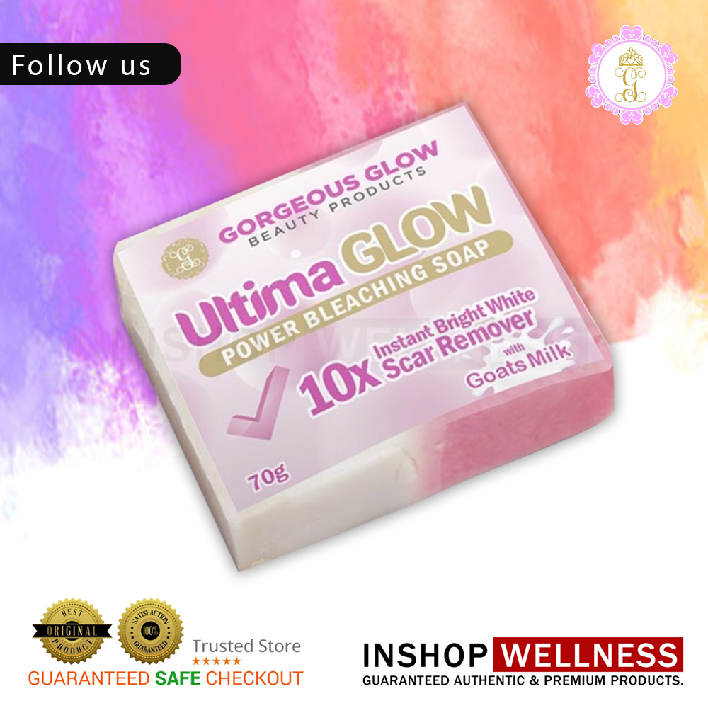 Gorgeous Glow Ultima Glow Power Bleaching Soap 10X Instant Bright White ...