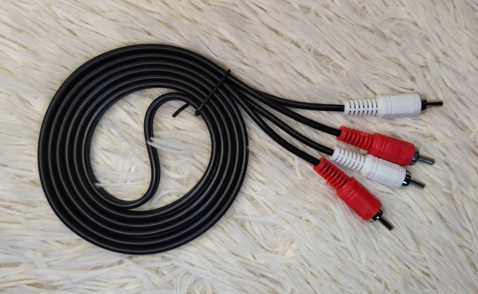 RCA Jack 2x2 Male to Male Cord Stereo Audio Cable Twin Phono RCA Plugs ...