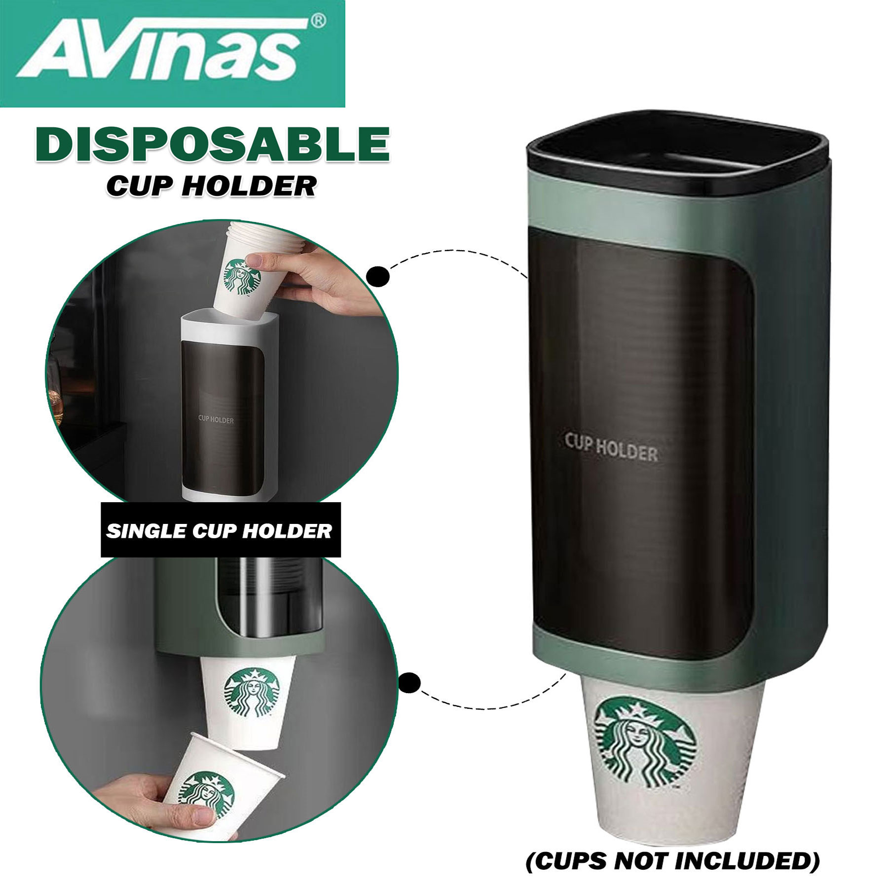 AVINAS Disposable Cup Holder Automatic Cup Distributor Paper Cup Holder ...