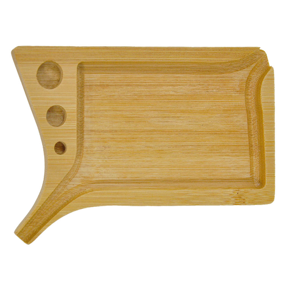 420 Science Mini Portable Natural Bamboo Rolling Tray with Rolled Cone ...