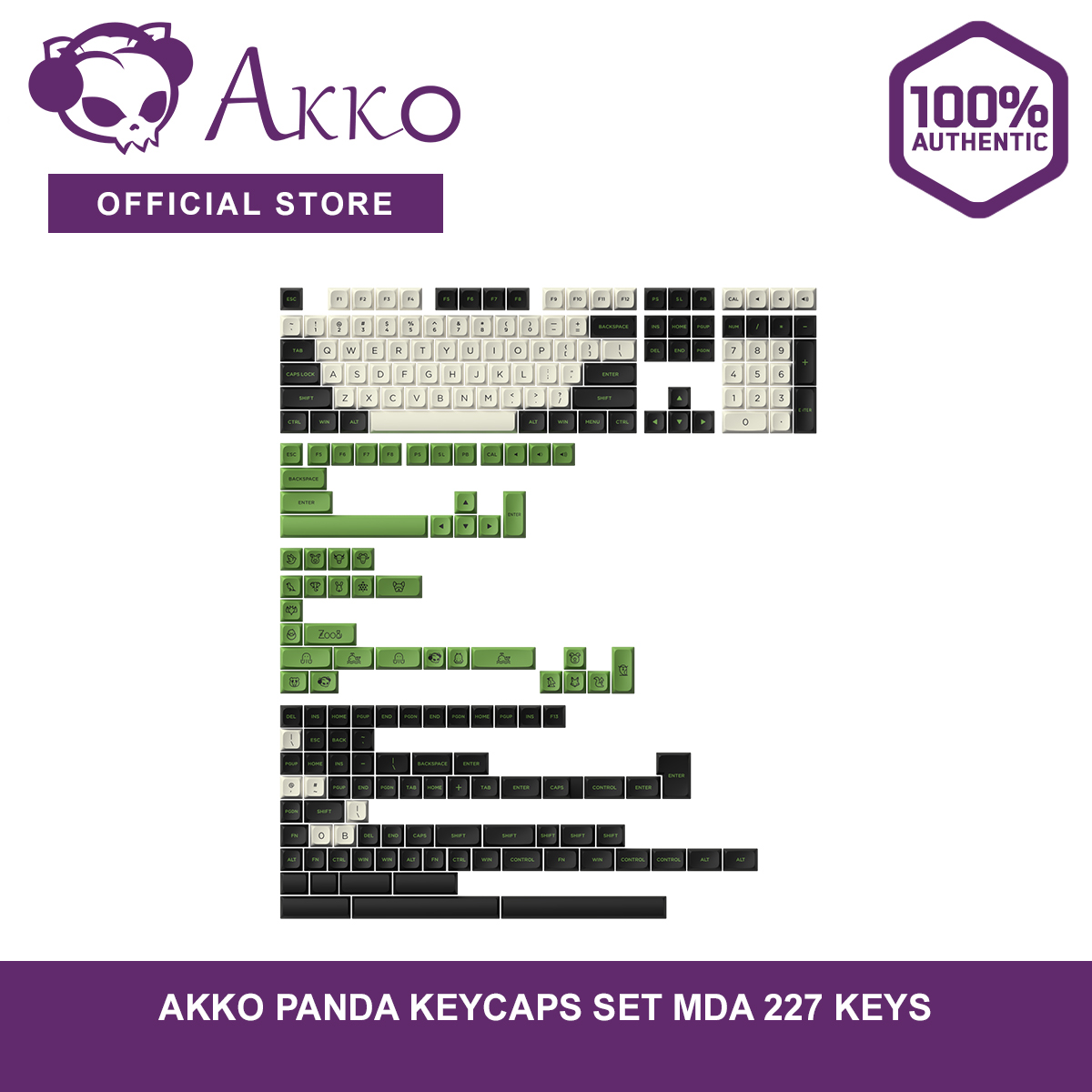 AKKO Panda Keycaps Set MDA 227 Keys | Lazada PH