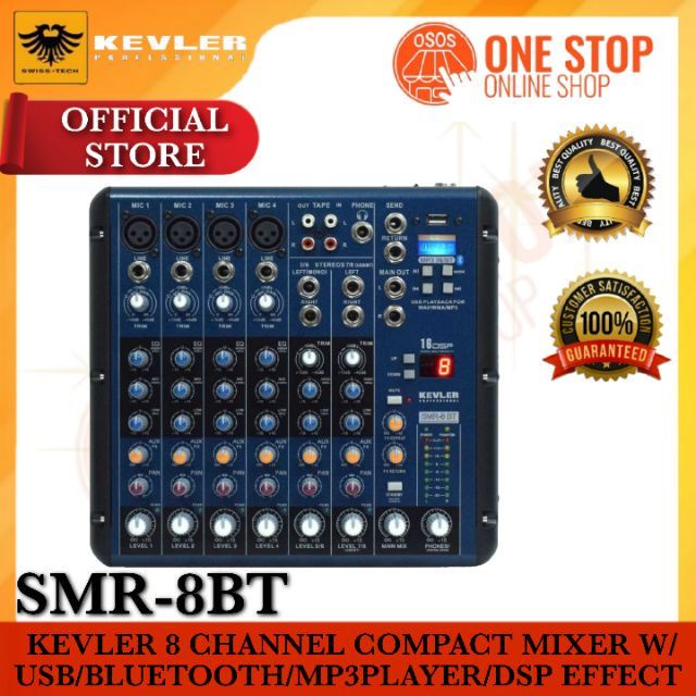 Kevler Original 8 Channel Audio Sound Mixer with DSP Effect, USB ...