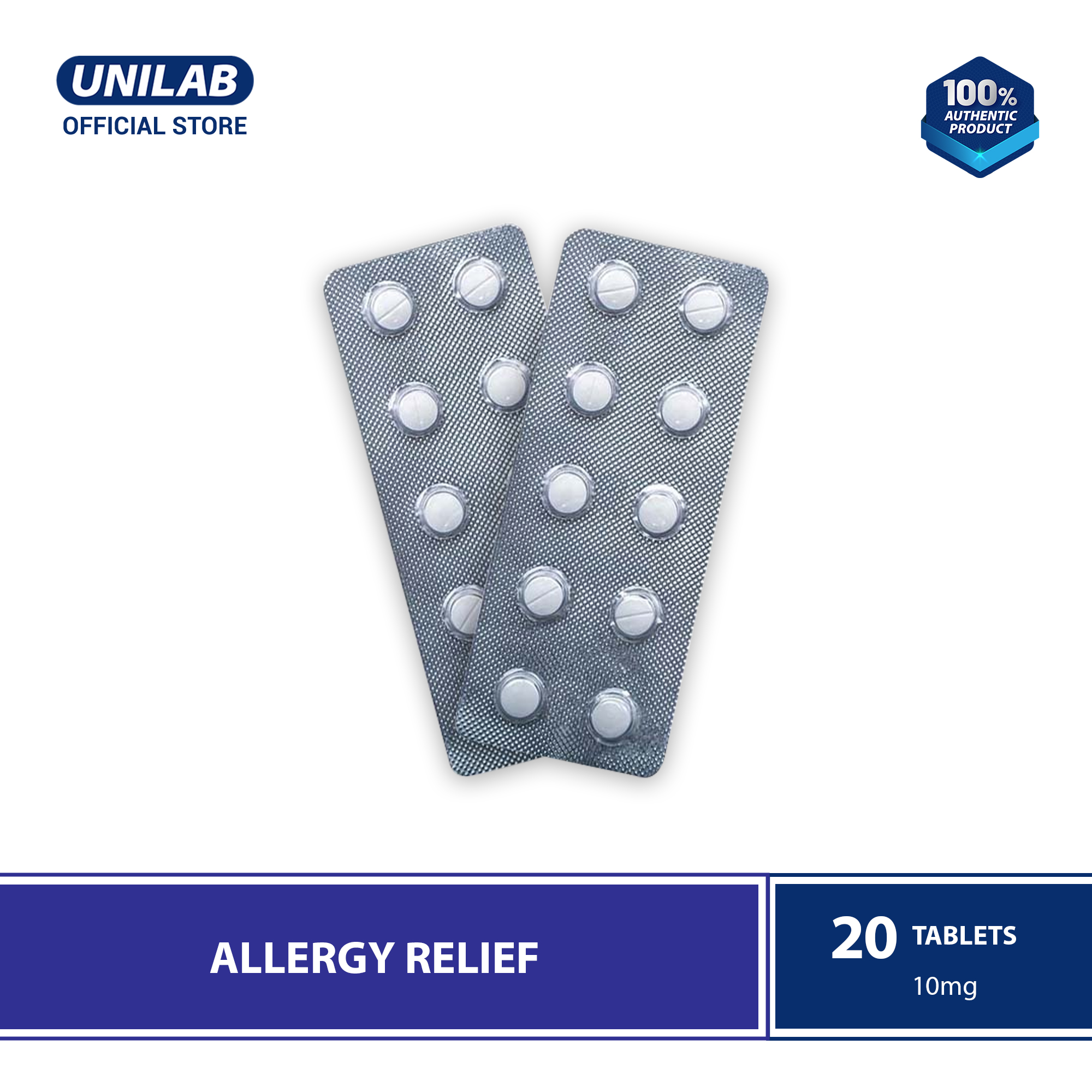 Unilab Allerta 10 mg 20 Loratadine Tablets - For Fast, Non-Drowsy ...