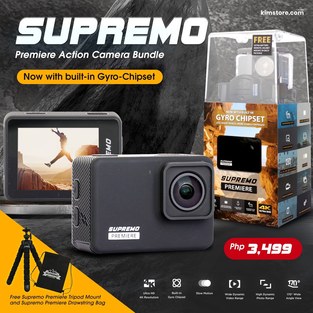 Supremo Premiere Action Camera With Gyro Chipset Electronic Image ...