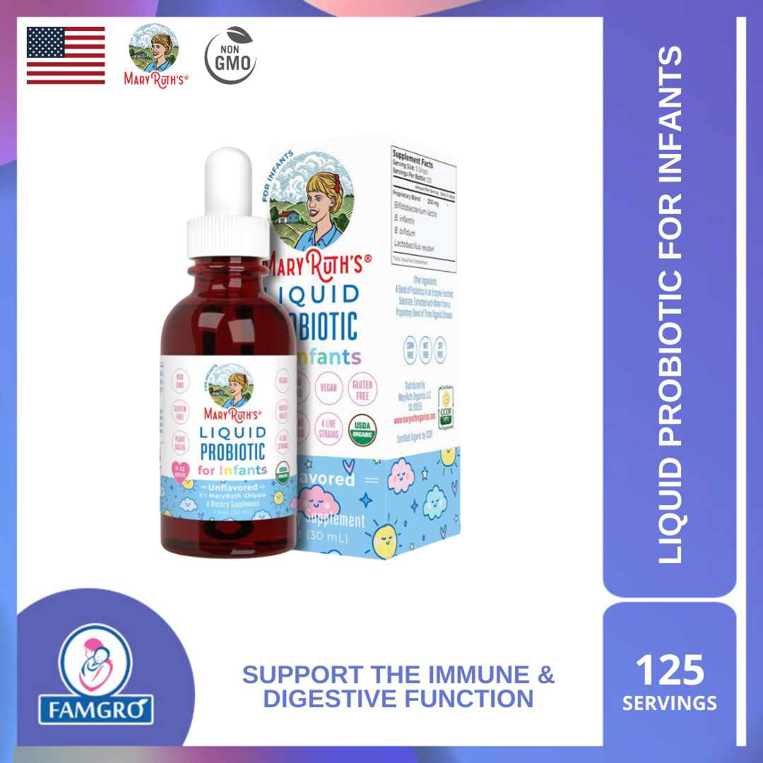 Mary Ruth Organics VEGAN Liquid Probiotic for Infants for Immune System ...