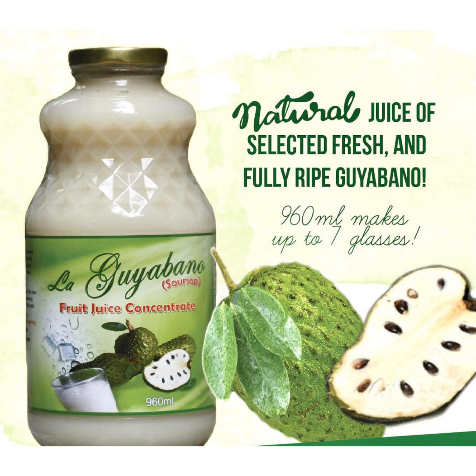 La Guyabano (Soursop) Concentrated Fruit Juice (960ml) | Lazada PH