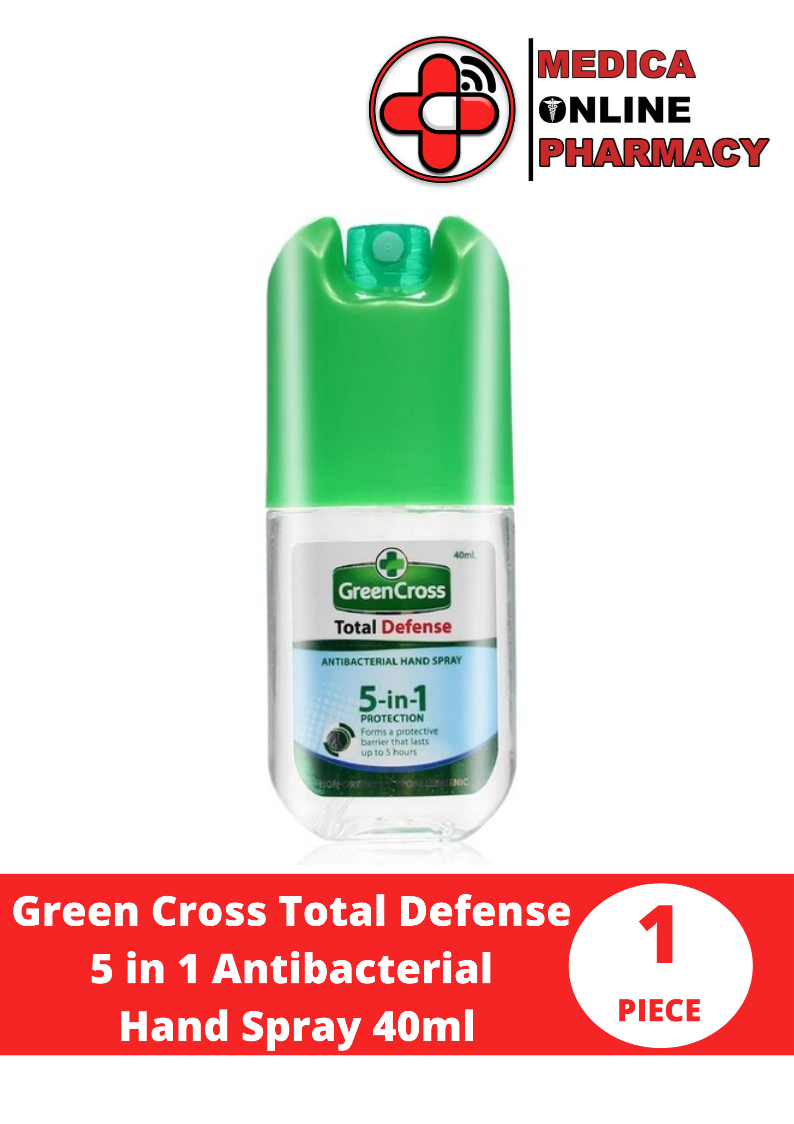 Green Cross Total Defense 5 in 1 Antibacterial Hand Spray 40ml | Lazada PH
