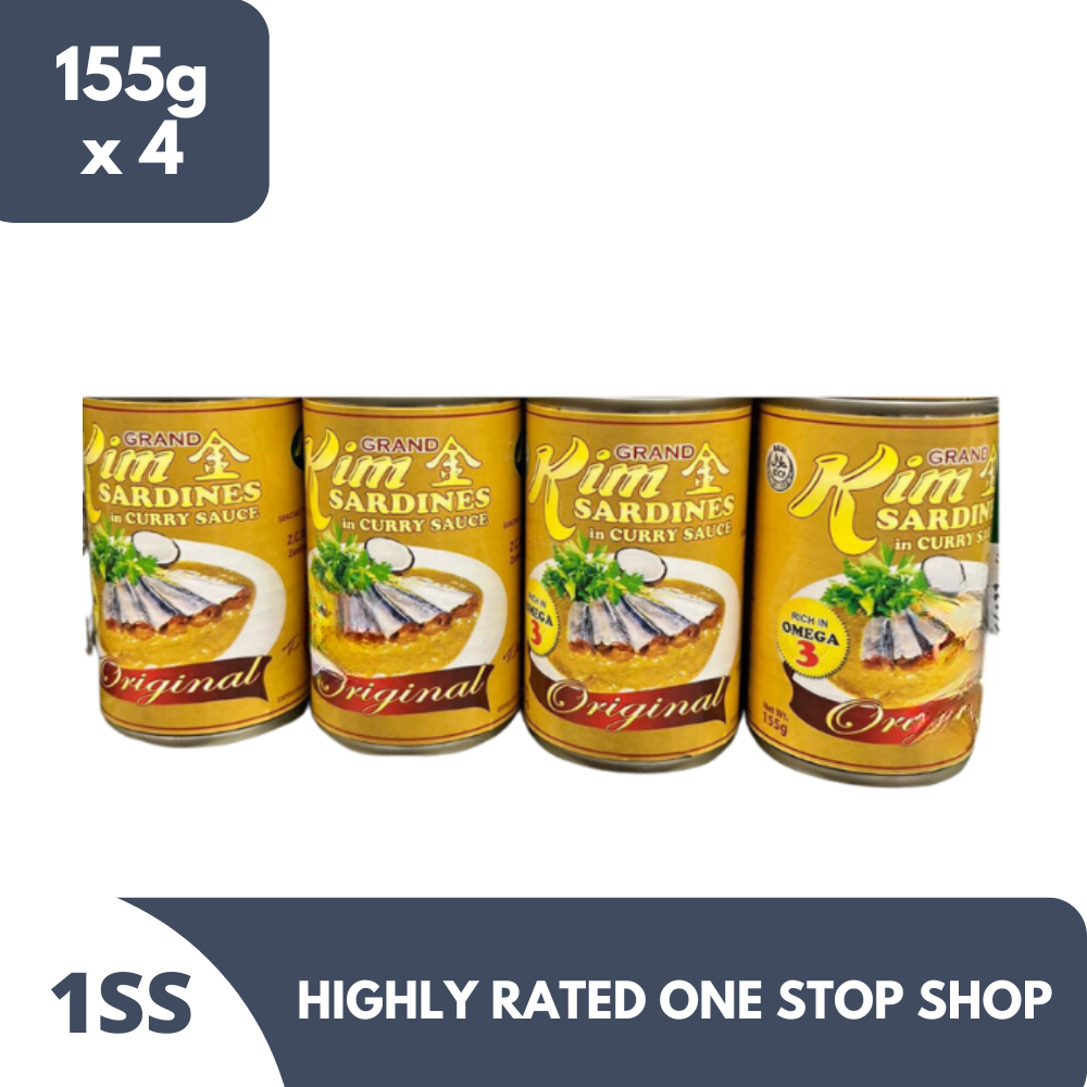 Grand Kim Sardines in Curry Sauce Original 155g x 4 | Lazada PH