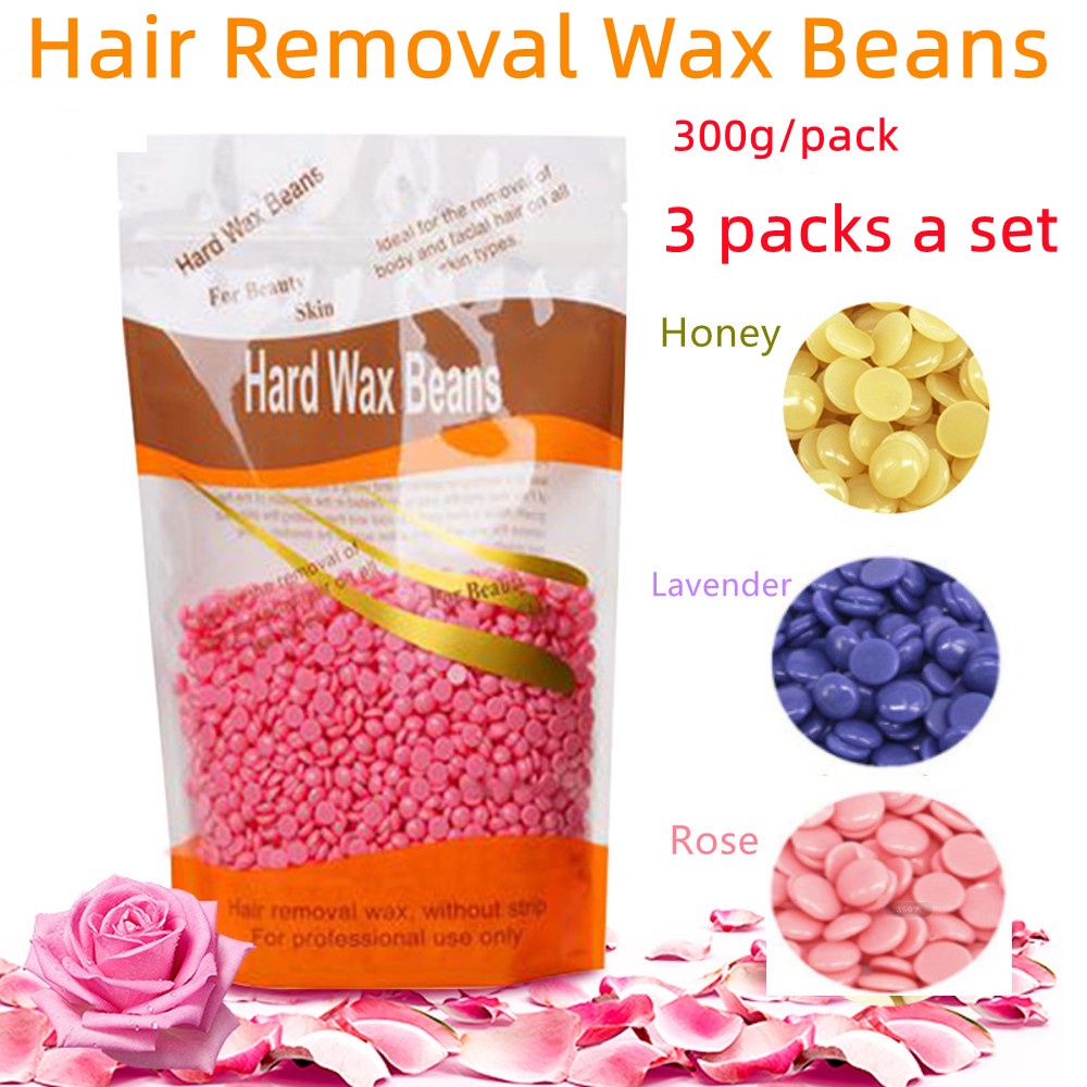 Professional 300g Hair removal wax beans SPA Hard Wax Beans Waxing Body Hair Removal Depilatory ...