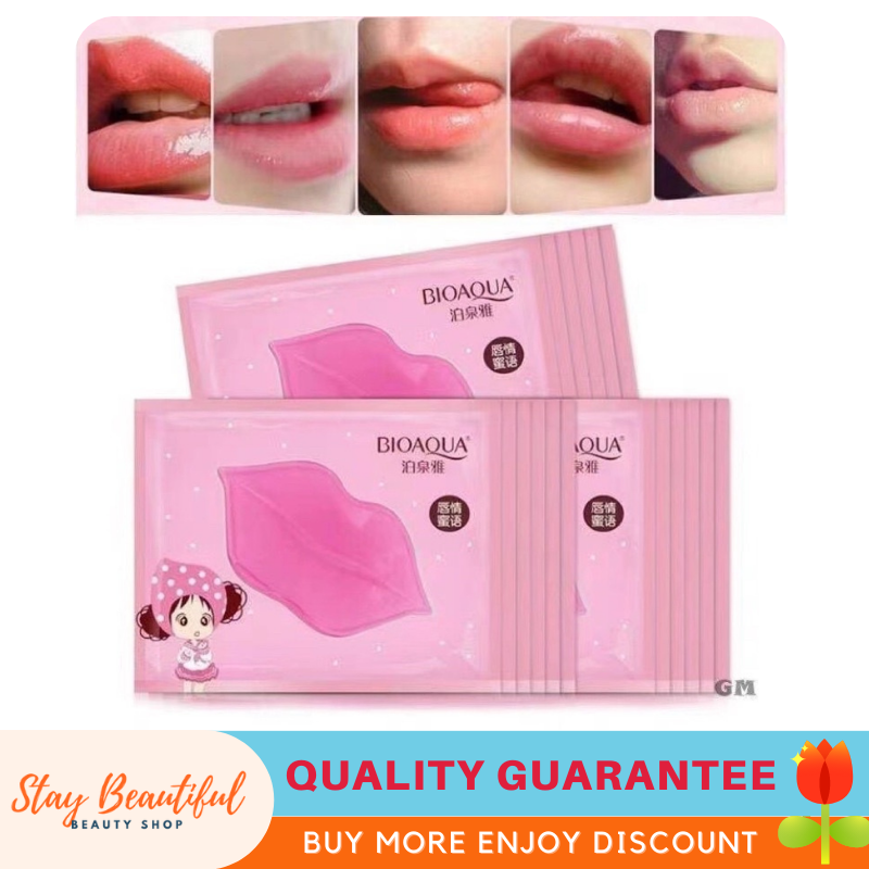 10 PCS BIOAQUA Crystal Collagen Lip Mask Pads Lip Care Nourishing ...