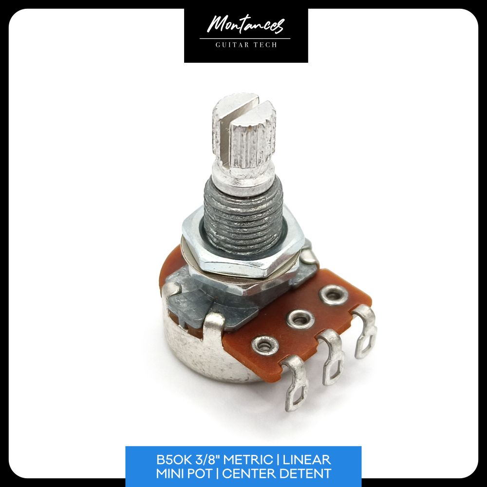 Alpha® Potentiometer with Center Click B50k B100k for bass guitar ...
