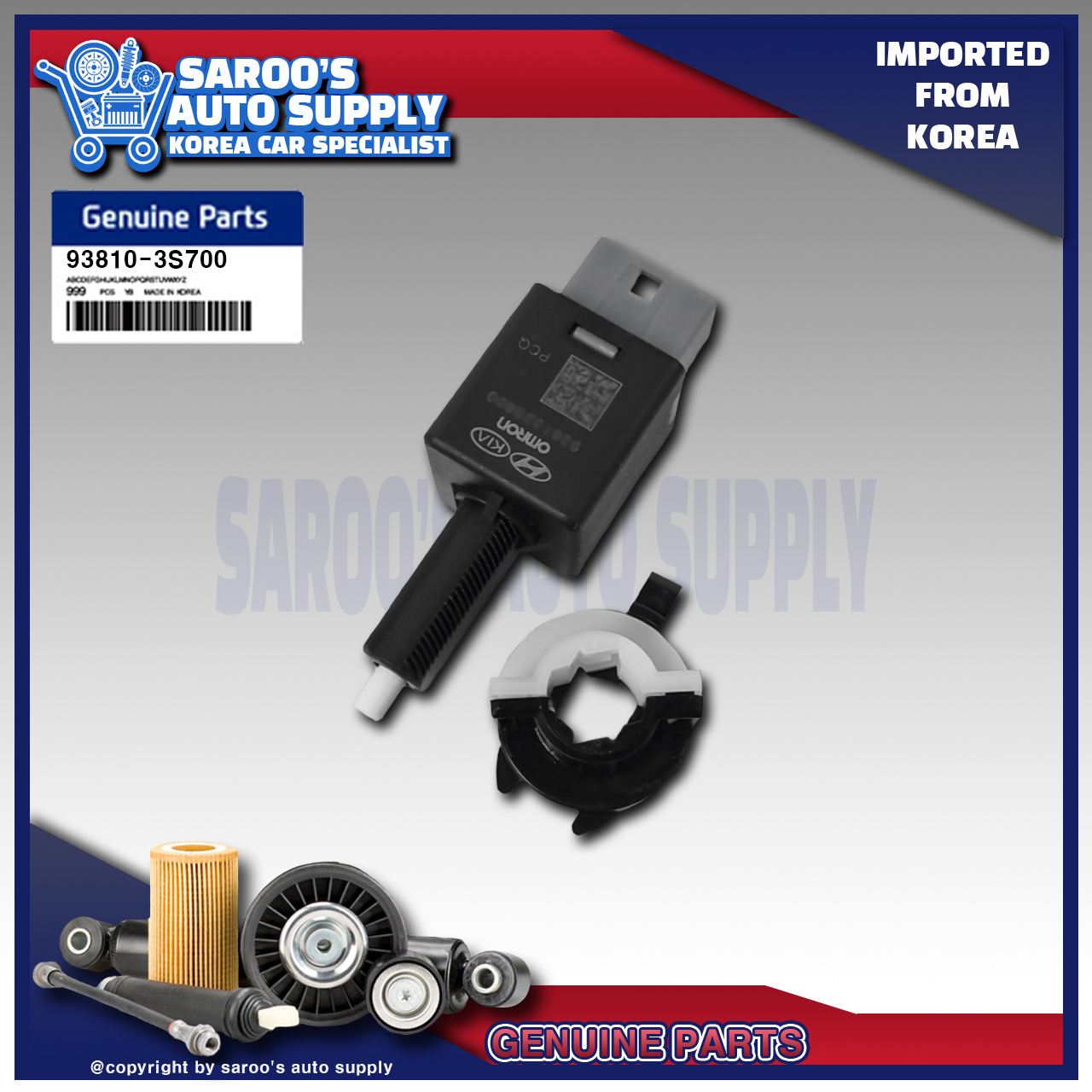 [Genuine] Brake Stop Lamp Switch For Hyundai , Kia Brand Car , Original ...