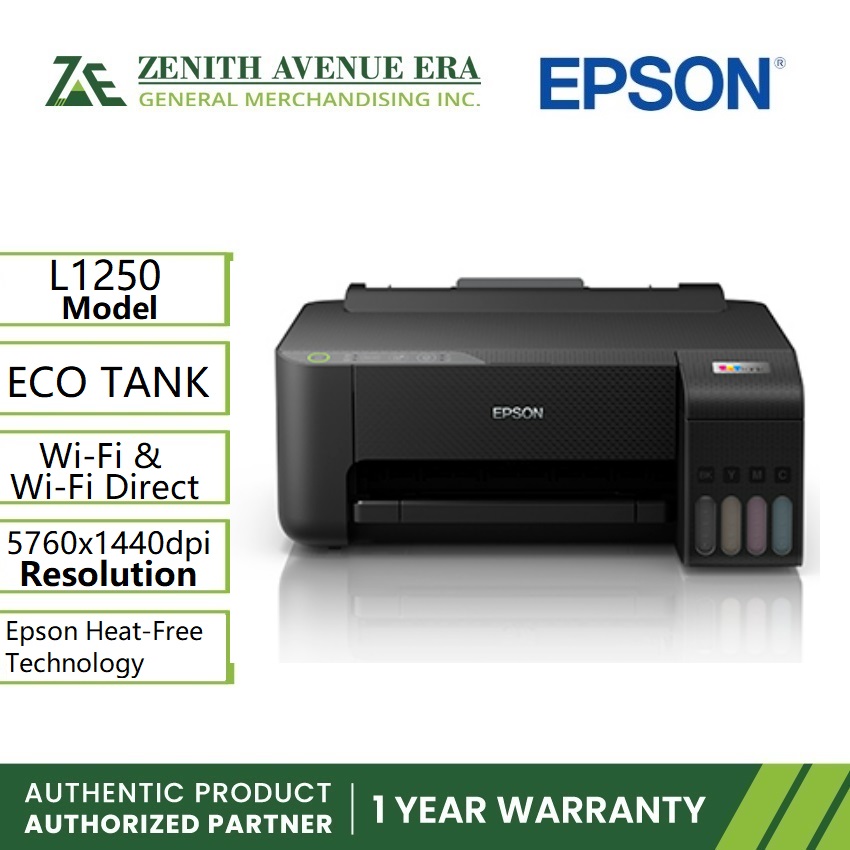 EPSON EcoTank L1250 A4 Wi-Fi Ink Tank Printer | Epson Printer | A4 Wi-Fi Ink Tank Printer ...