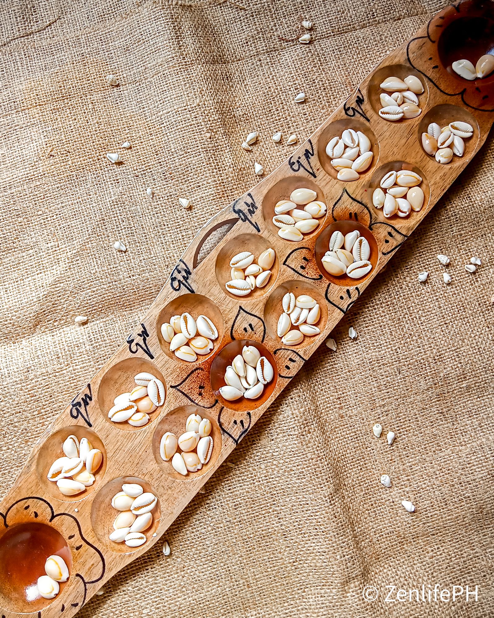 Sungka Game Complete Set with Shells | Lazada PH