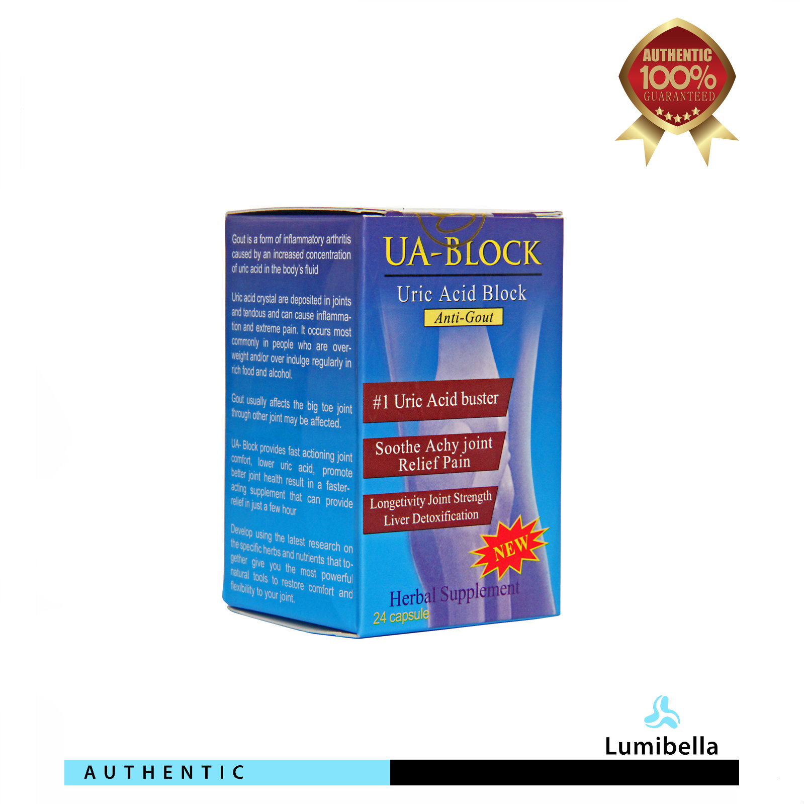 UA-Block Uric Acid Block Anti Gout 24’s (Bottle) | Lazada PH