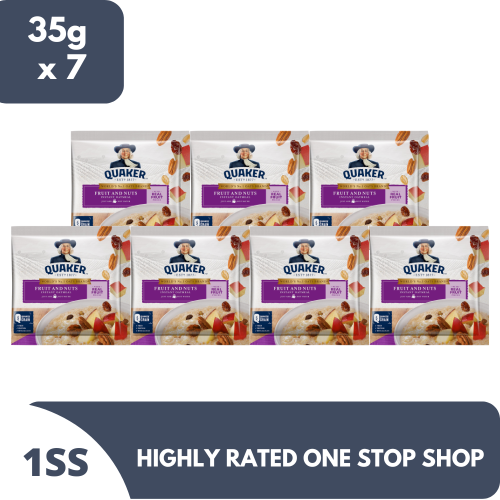 Quaker Fruits and Nuts Instant Oatmeal 35g x 7 | Lazada PH