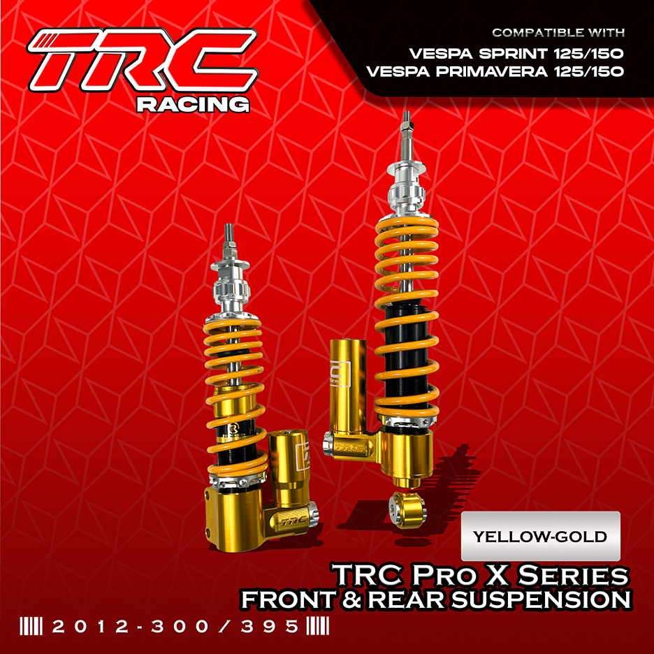 TRC Racing Rear & Front Shock Suspension 300/395mm Vespa Sprint 125/150 ...