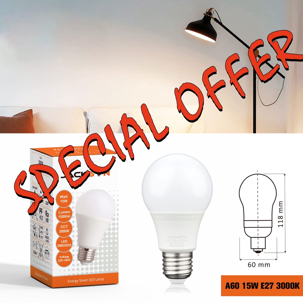 LED Bulb E27 7W 8W 9W 12W 15W 18W 220V-240V Mentol LED Rumah White/Warm ...