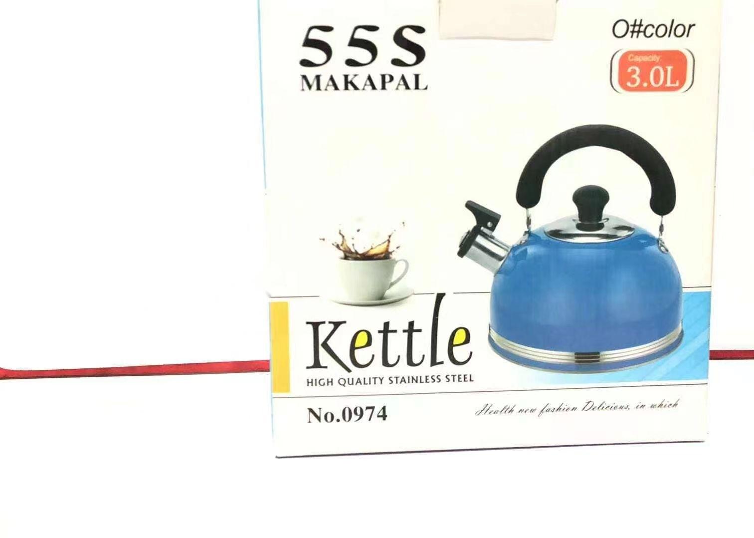 55S MAKAPAL Whistling Kettle 3.0L and 4.0L Stainless Steel | Lazada PH