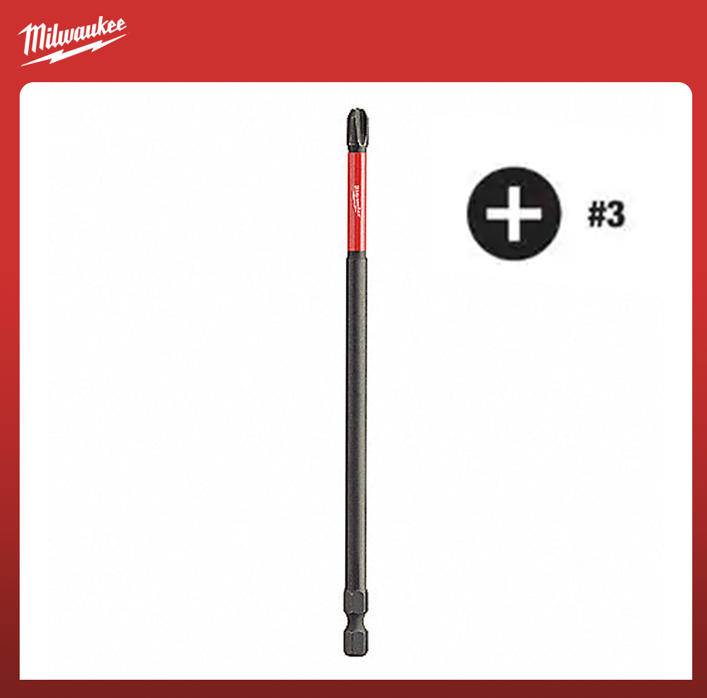 Milwaukee Heavy Duty 6" (152.4mm) Impact Phillips #3 Power bit ...