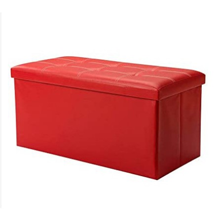 Double Multi-function Foldable Sofa Storage Box Leather Material ...