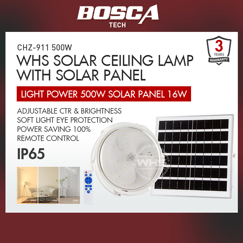 WHS Solar Ceiling Lamp Solar Light Ceiling CHZ-911 60W 100W 200W 300W ...