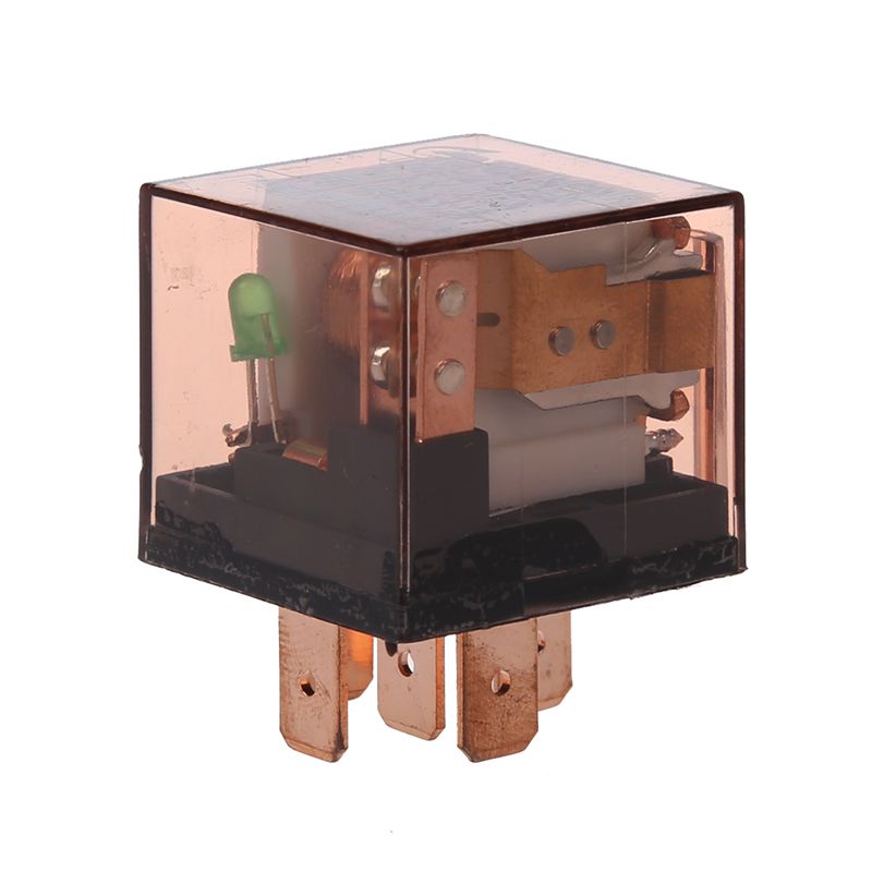 DC 24V 80A 1NO 1NC SPDT 5 Pins Green Indicator Light Automotive Truck ...