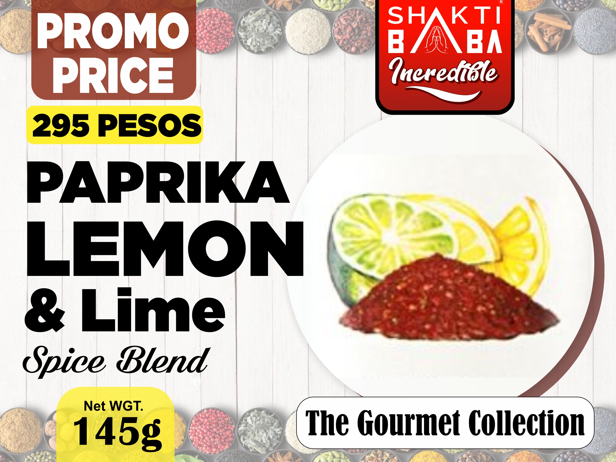 Shakti Baba Paprika,Lemon & Lime Blend The Gourmet Collection 145g ...