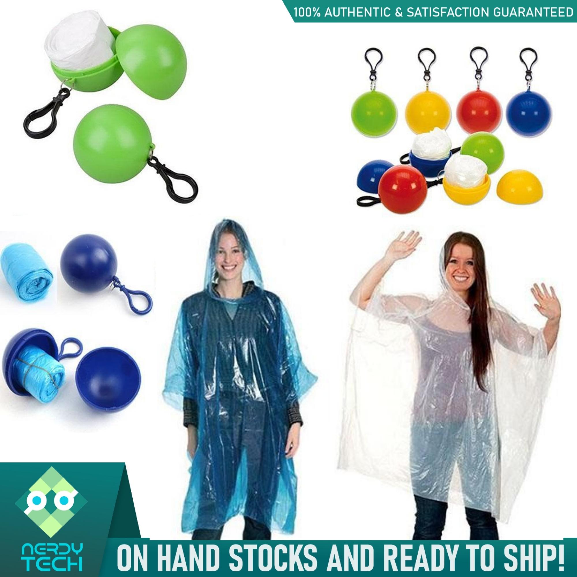 Portable Raincoat Carrying Ball Pocket with Hook Waterproof Emergency ...