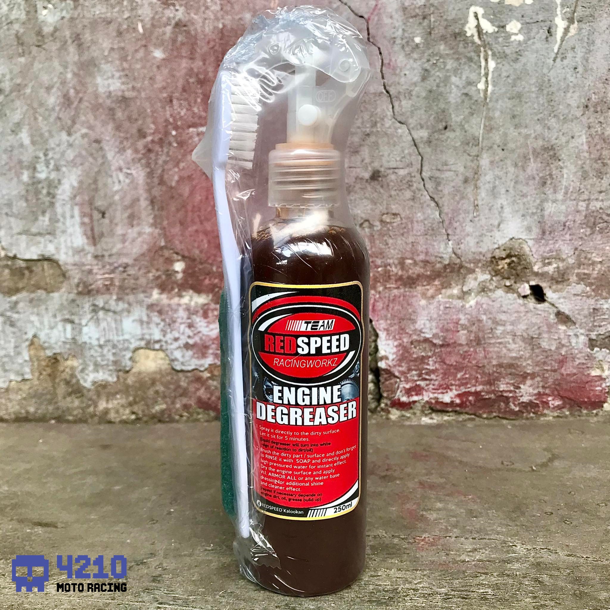 RED SPEED ENGINE DEGREASER 250ml(FREE TOOTHBRUSH & NYLON SCRUB) | Lazada PH