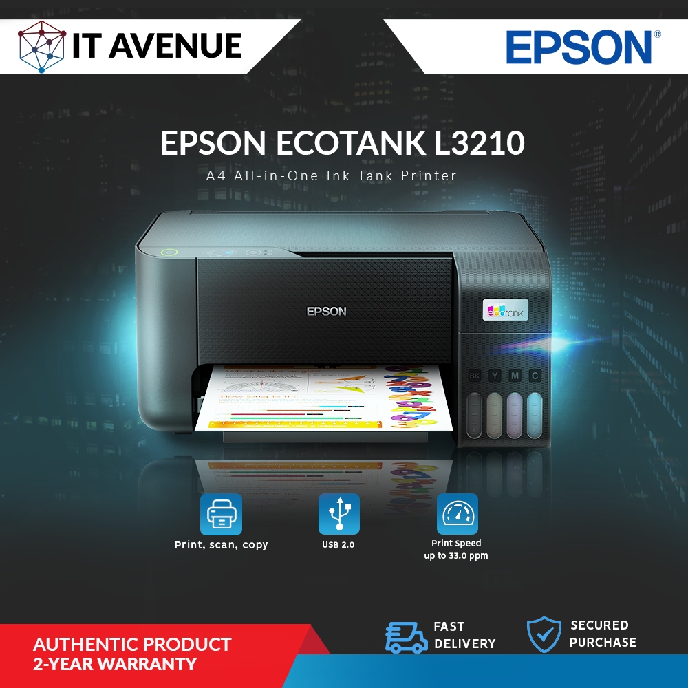 Epson EcoTank L3210 A4 All-in-One Ink Tank Printer | Lazada PH