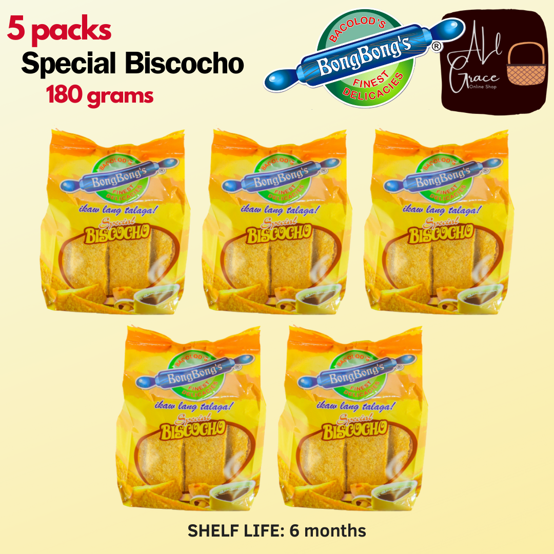 5 PACKS of Bongbong's Special Biscocho Small |180g - Bacolod Pasalubong ...