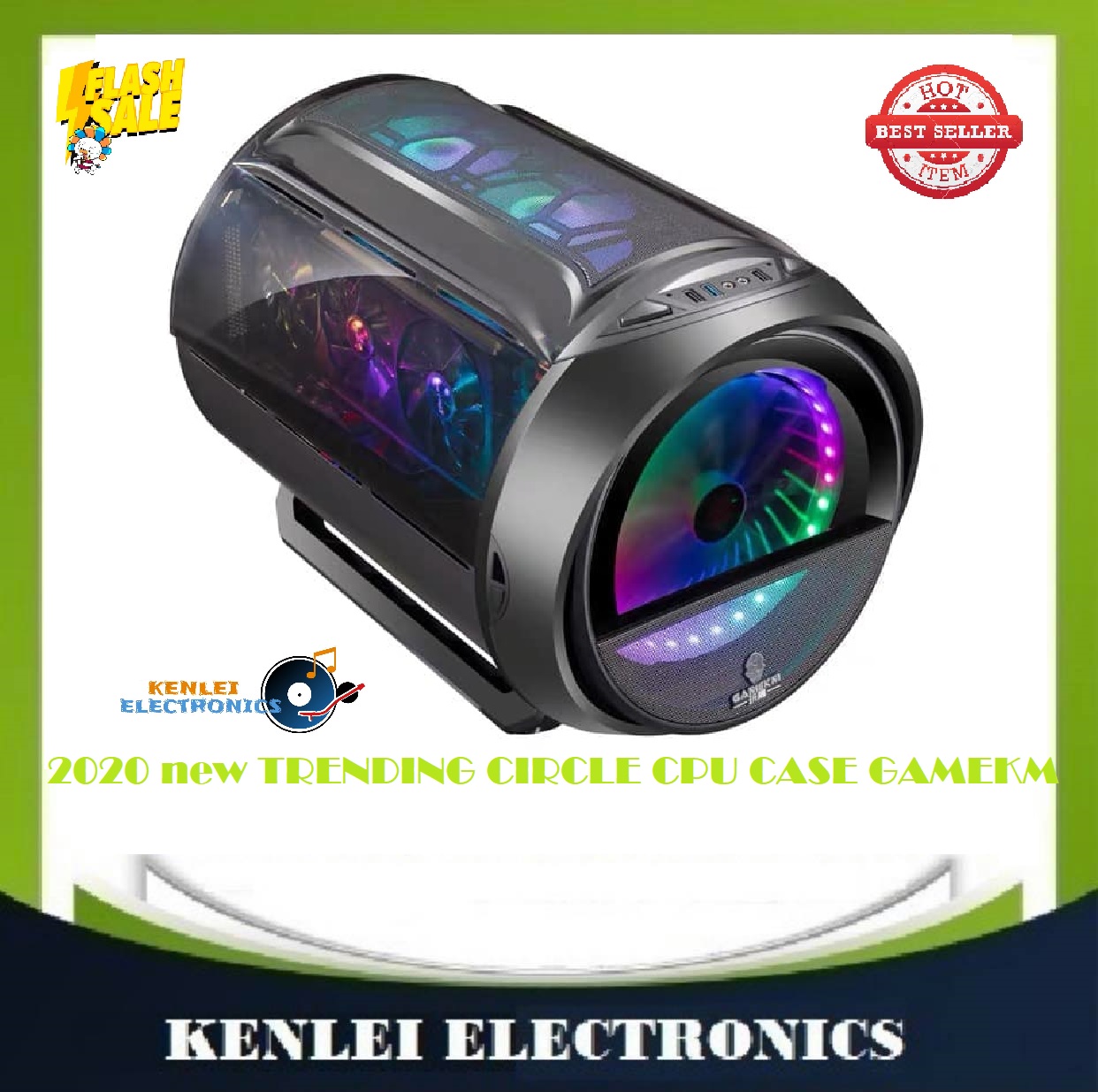 GAMEKM Genki Bomb Cyclops Desktop Gaming Computer Case MATX MINI ITX ...