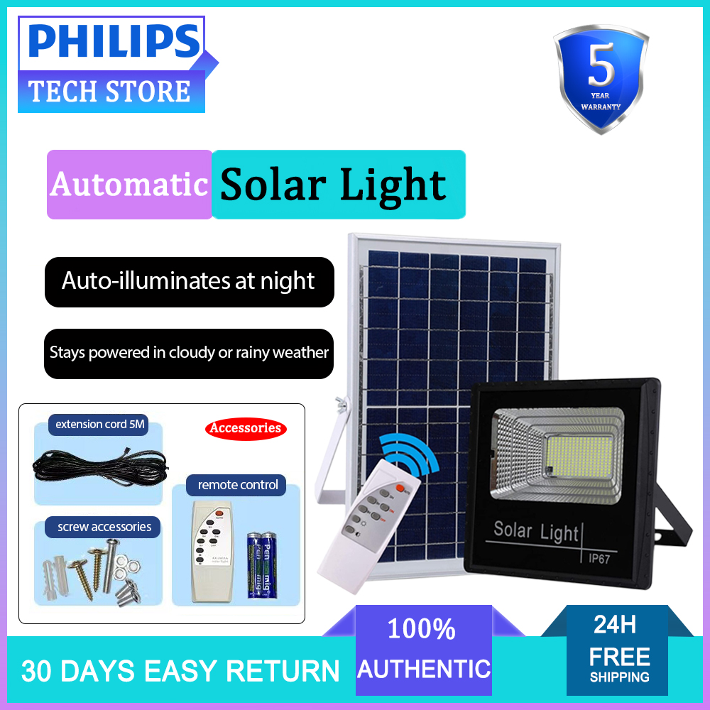 Philips Solar Light Outdoor LED Lamp Remote Control Waterproof For ...