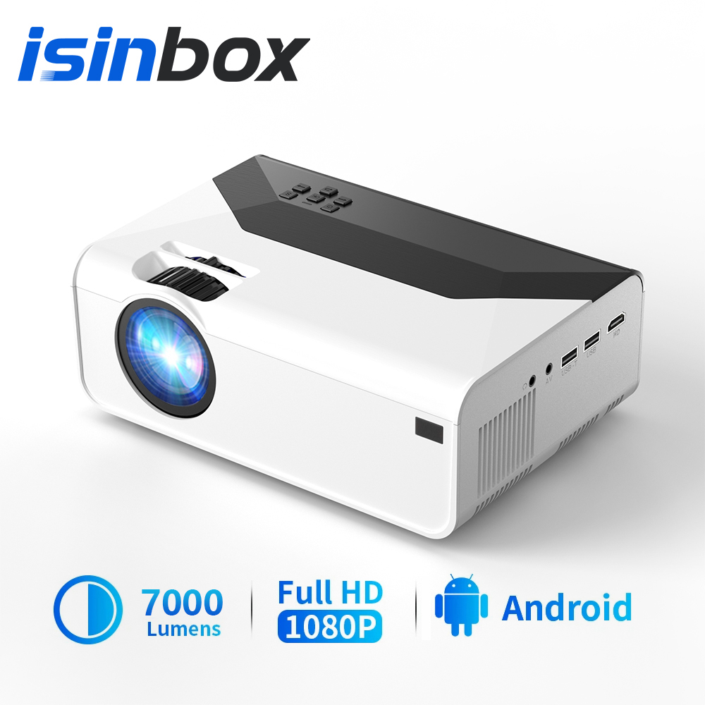 iSinbox iS500 mini portable led Projector Full HD 1080P android 7.1 ...