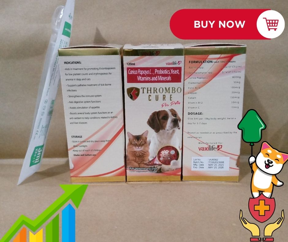 Thrombo Cure for Dogs and Cats 120ml with FREE Syringe | Lazada PH