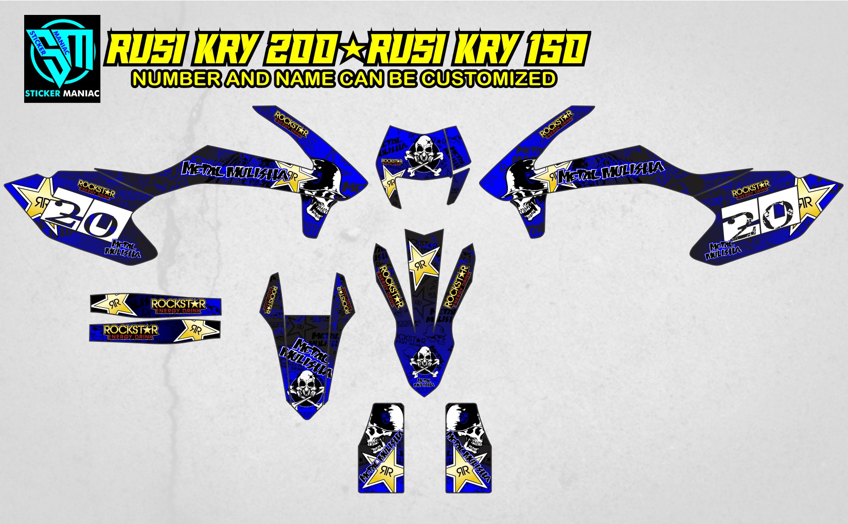 Rusi kry 200, rusi kry 150 full body decals | Lazada PH