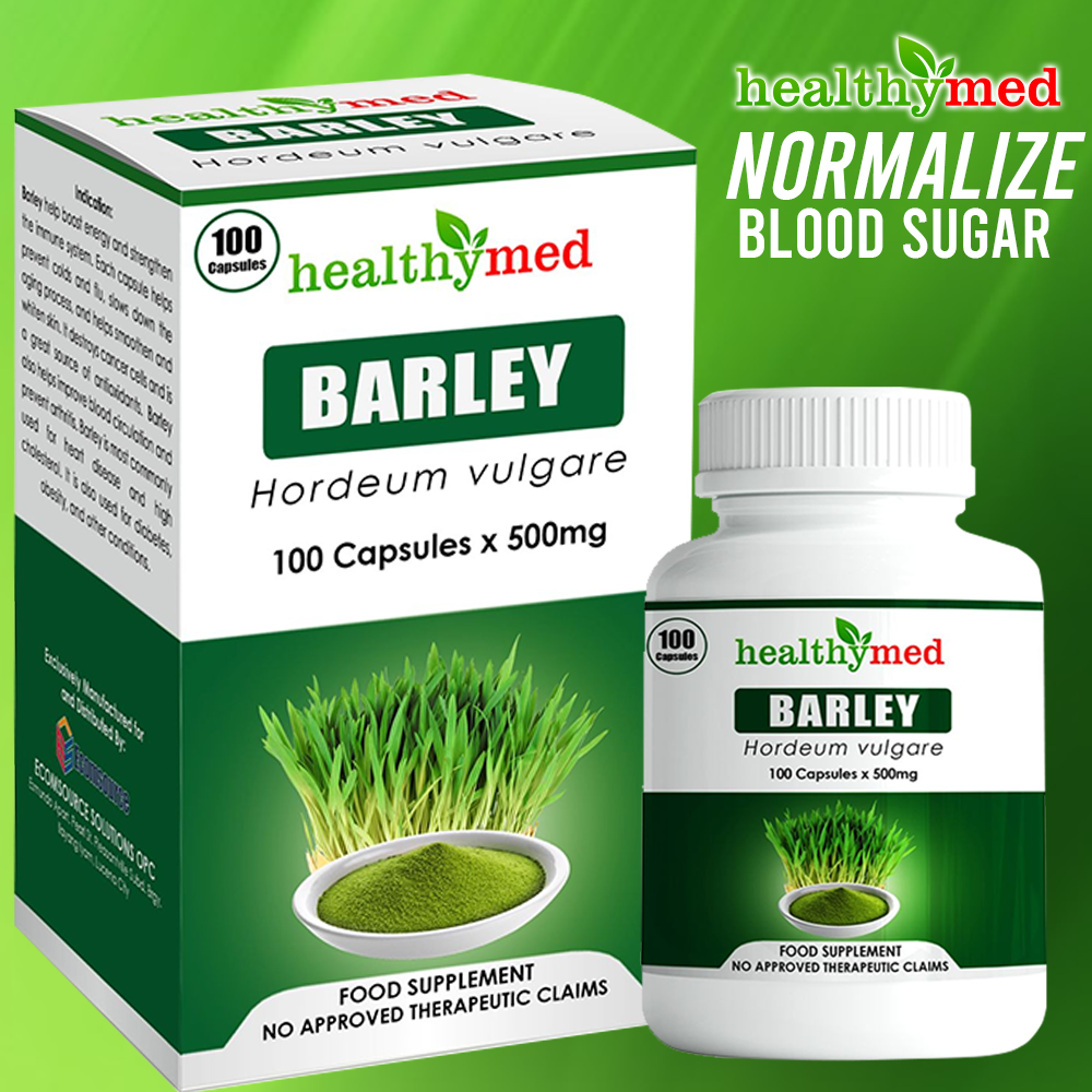 Healthymed Barley Capsule - Pure Organic Barley Grass Extract 100 caps ...